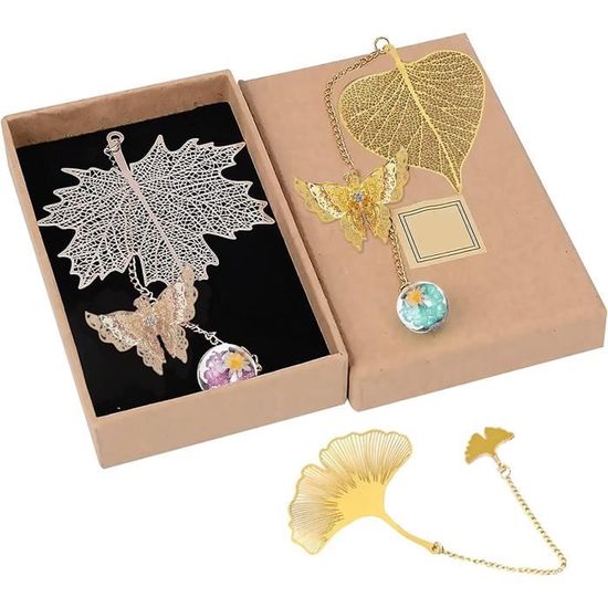 Marque Page Métal, 3Pcs Marque Page Original Avec Papillon 3D Et Perles ...
