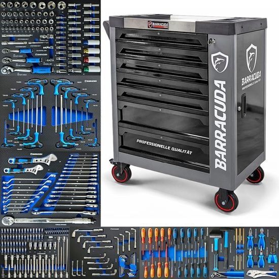 BARRACUDA TOOLS Servante d'atelier 7 tiroirs avec 7 outillés Nardo XXL ...