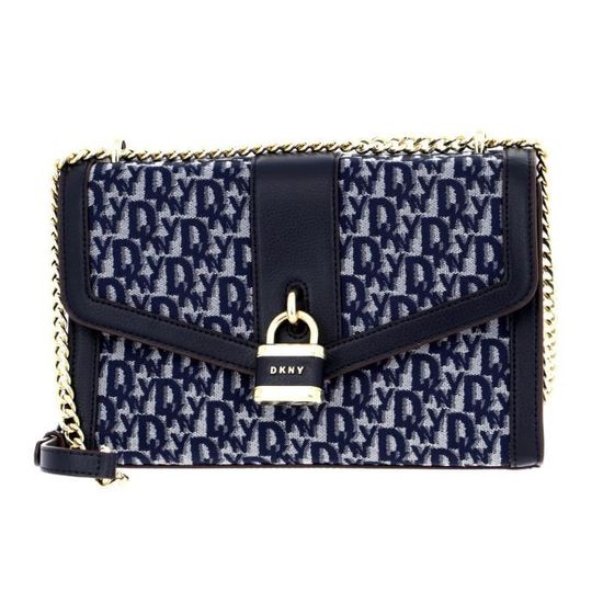 DKNY Ella LG Shoulder Flap Bag Navy / Navy [128633] - sac à épaule ...