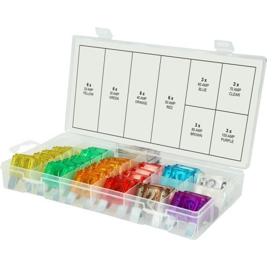 Assortiment de fusibles 20-100A pour PL, 36 pcs - KS TOOLS - EAN : 4042146770023 - Cdiscount Auto