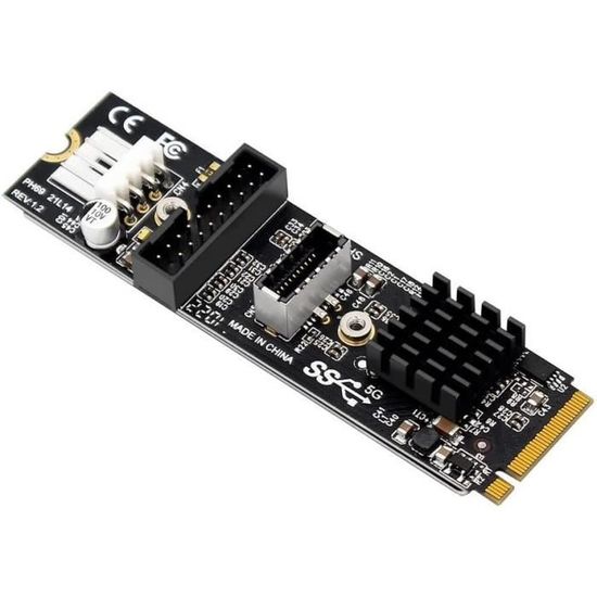 Prise De Panneau Avant Usb 3.1 De Type E 5 Gbit-S Et Adaptateur De Carte Mère Usb 2.0 Vers Nvme ...