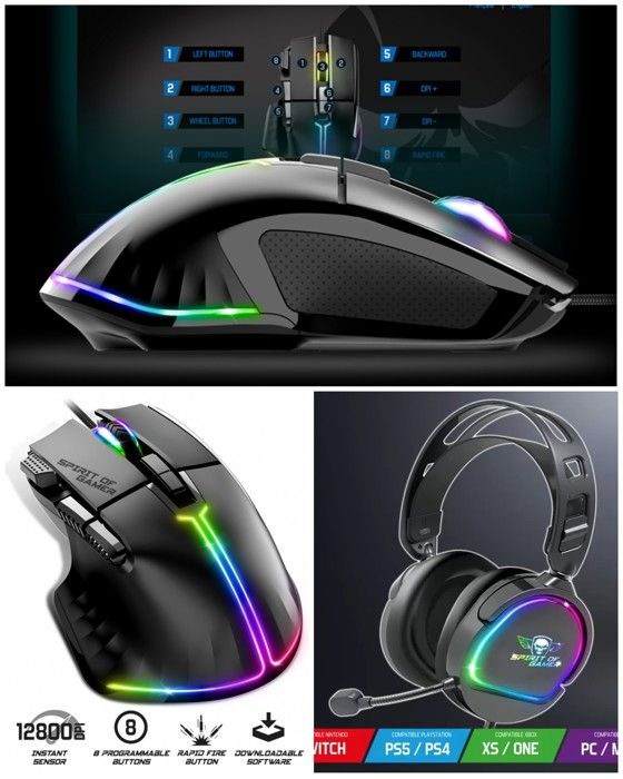 Casque Gamer PRO-H6 - XBOX - PS5 - LED RGB - Microphone ...