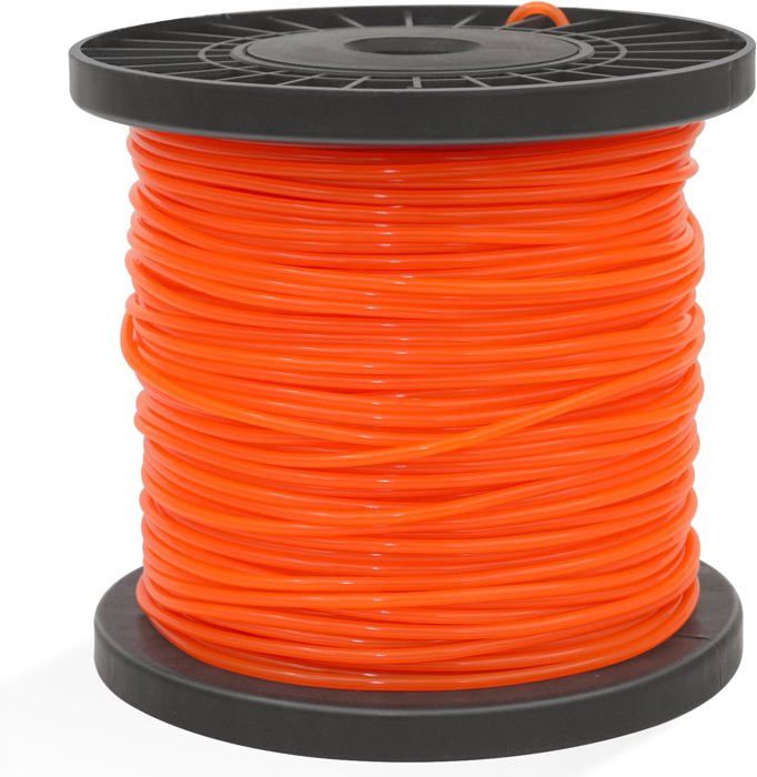 Zeqeey Fil de Coupe Herbe Robuste 2,4 mm x 100 m Ligne de débroussaillage Rond Bobine Nylon ...