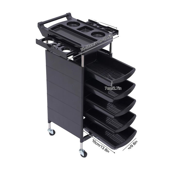 Chariot de Salon, 6 Niveaux, Design Durable, noir - Cdiscount Bricolage