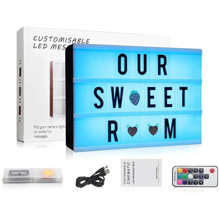 Boîte Enseigne Lumineuse, A4 LED Cinéma Boîte, Lumineuse Light Box avec ...