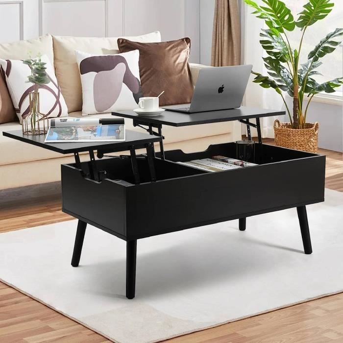 Table Basse, Table Basse Réglable En Hauteur, Pull-Out, Table Basse ...