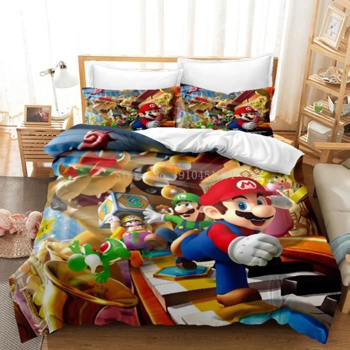 Verser12 - Roi de l'UE (3PC) - Ensembles de literie College Super Mario ...