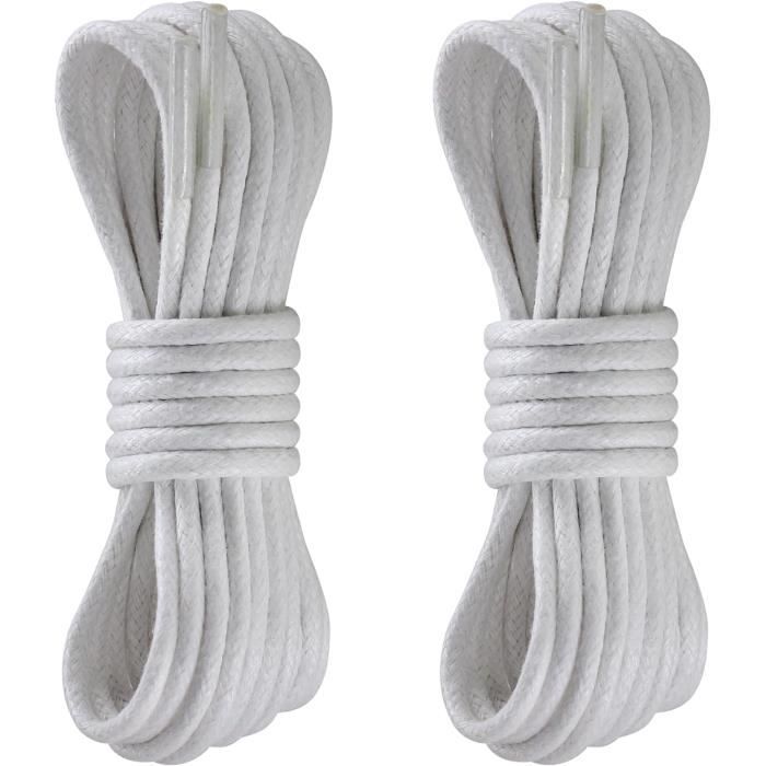 Lot De 2 Paires De Lacets Ronds Cirés, 2,5 Mm Fins Pour Homme Et Femme ...