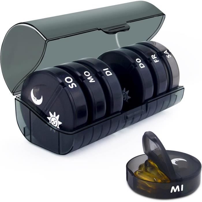 Gogooda Pilulier 7 jours,Rainbow Pilulier 7 jours,2 fois par jour,matin ...