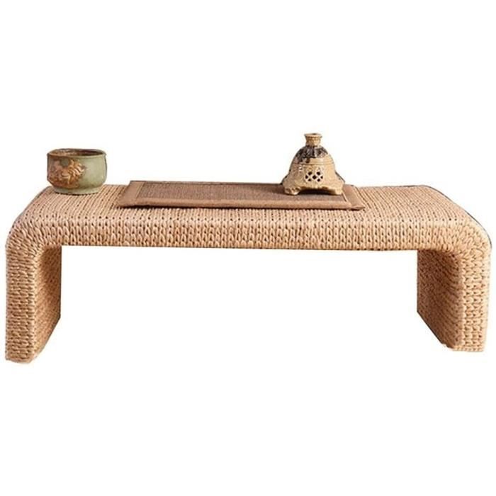 Table Basse Moderne Table Basse Table Basse de Tatami de rotin-Paille ...