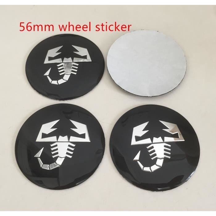 Décoration intérieure,Couvercle de moyeu de voiture, emblème Abarth ...