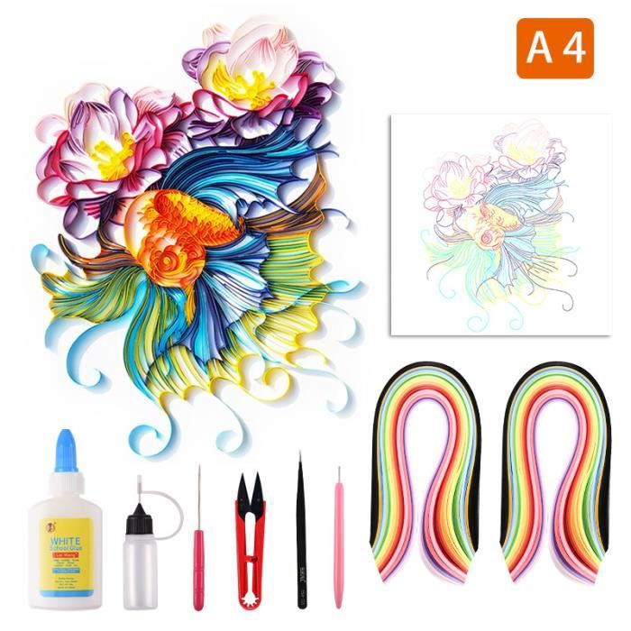 Papier à plier,Ensemble de papier quilling Original,nouveau,A4,matériel ...