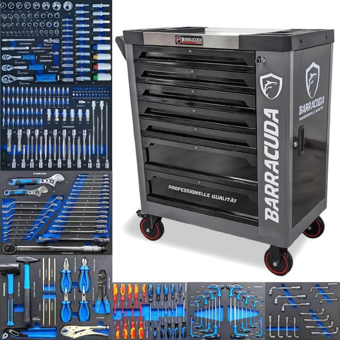 BARRACUDA TOOLS Servante d'atelier 7 tiroirs avec 7 outillés Nardo XXL ...