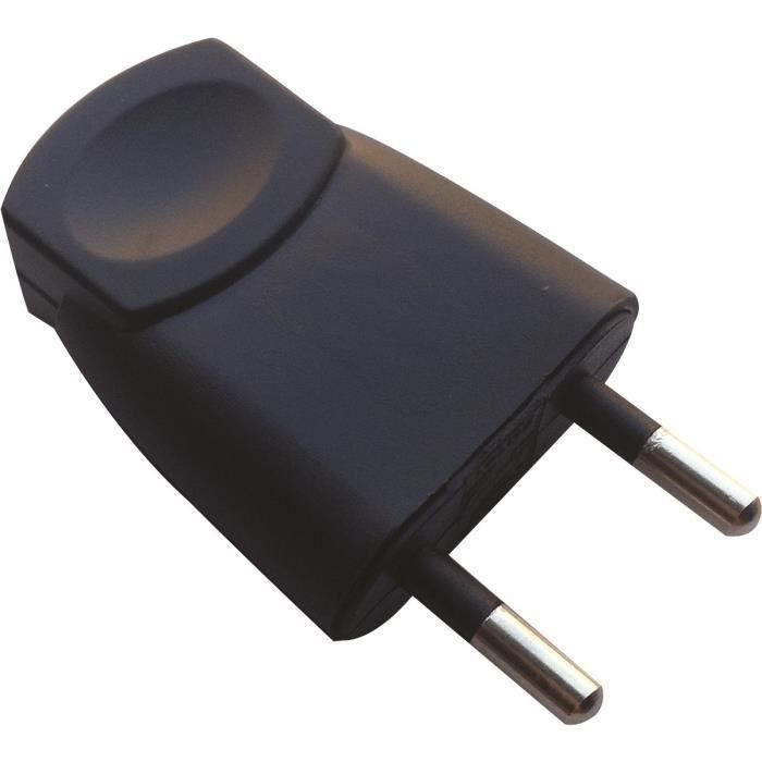VOLTMAN Fiche électrique mâle - 6A - 2P - Noir (Lot de 3) - Cdiscount ...
