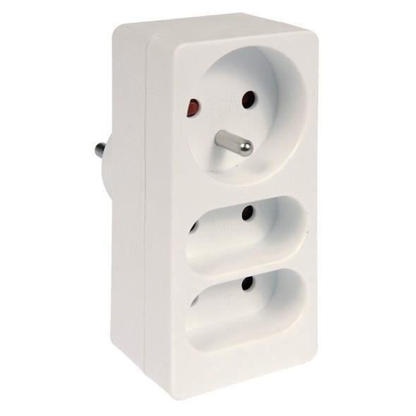 VOLTMAN Prise Triplite frontale 2 x 6 A - 1 x 10 - 16 A (Lot de 3 ...
