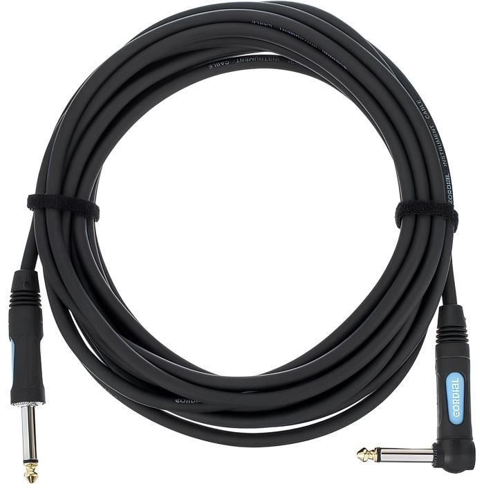Cables Câble Guitare Jack 6M Droit-Coudé Câbles Instrument Essentials ...