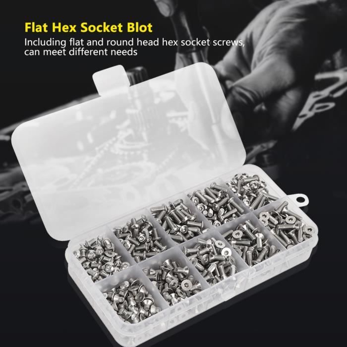 Duokon Tache 720Pcs M3 Bolts, M3x4/6/8/10/12 Stainless Steel Bolts ...