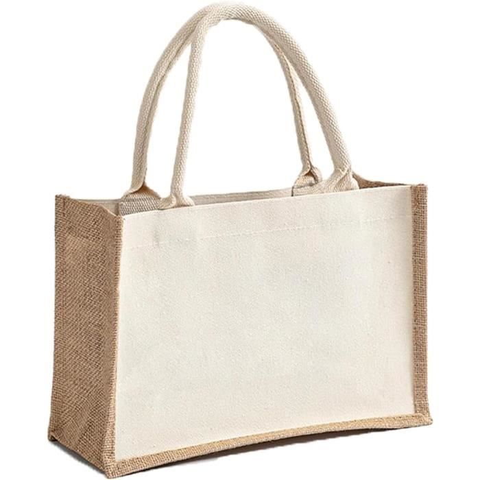 Sac En Toile De Jute - Grand Sac En Toile De Patchwork - Mini Sac ...