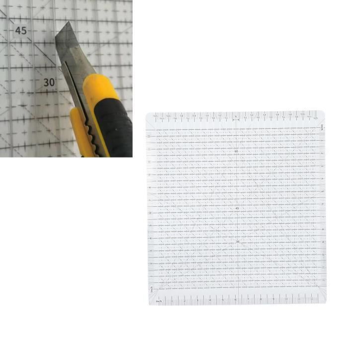 HURRISE Règle de courtepointe Règle de Quilting Règle Métrique Règle ...