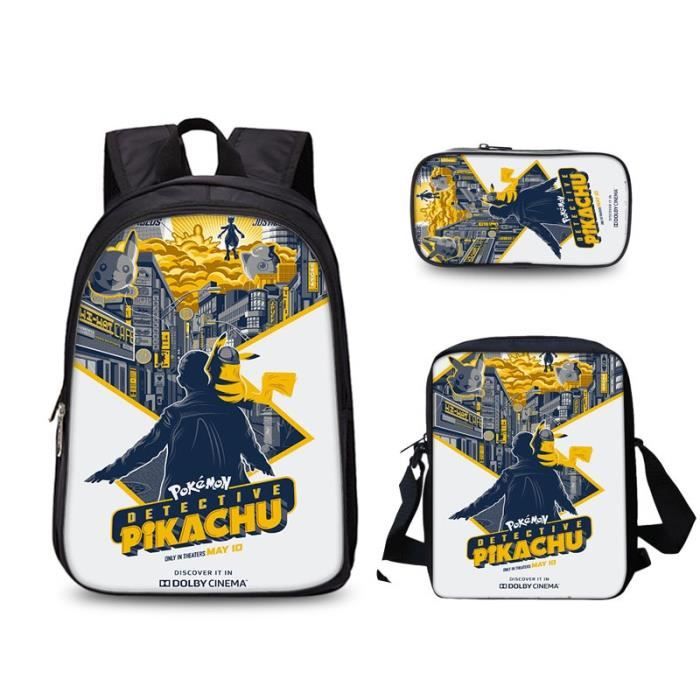 Lot de 3 Sac a dos ecole Cartable college PIKACHU Sac dos Cartable ...
