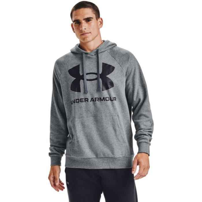 Pull - Under Armour - Rival Fleece Big Logo HD - Gris/Noir - Col ...