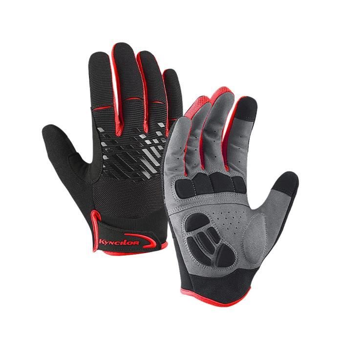 Gants de vélo - Red - Doigt complet - Mixte - VTT - Route - Cdiscount Sport