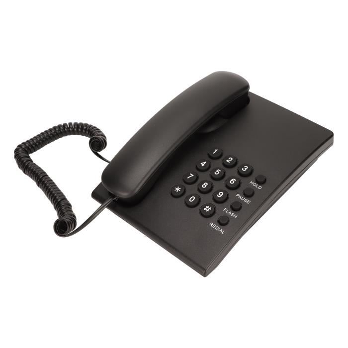 Omabeta Téléphone filaire de bureau Téléphone filaire mural de bureau, téléphone fixe, mains ...