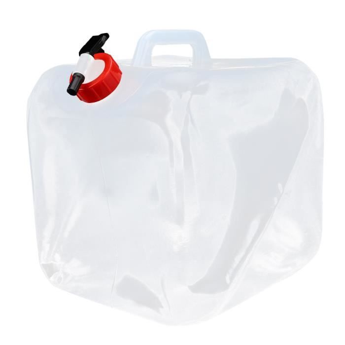 Qqmora Seau d'eau PE Seau à Eau Pliable 20L Récipient de Stockage d'Eau de Camping Portable de ...