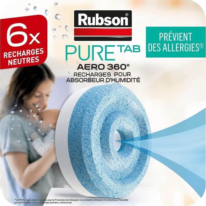 Aéro 360° Tabs Pure, 6 Recharges Anti-Humidité & Anti-Odeur Pour ...