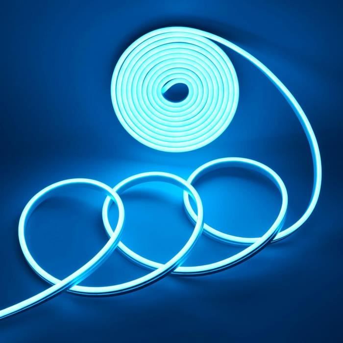 Bande Led Néon Flexible,5M Ip65 Etanche Découpable Ruban Led,Dc 12V 600 ...