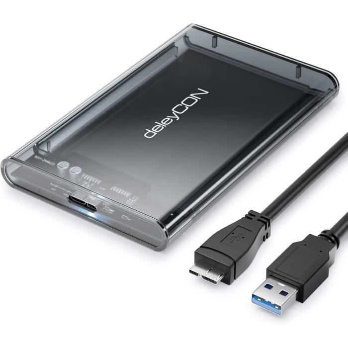 Boîtier De Disque Dur Ssd Usb 3.1 Gen. 1 Pour Disques Durs Sata 3 Ssd - Hdd - 7 Mm - 9,5 Mm Sata ...