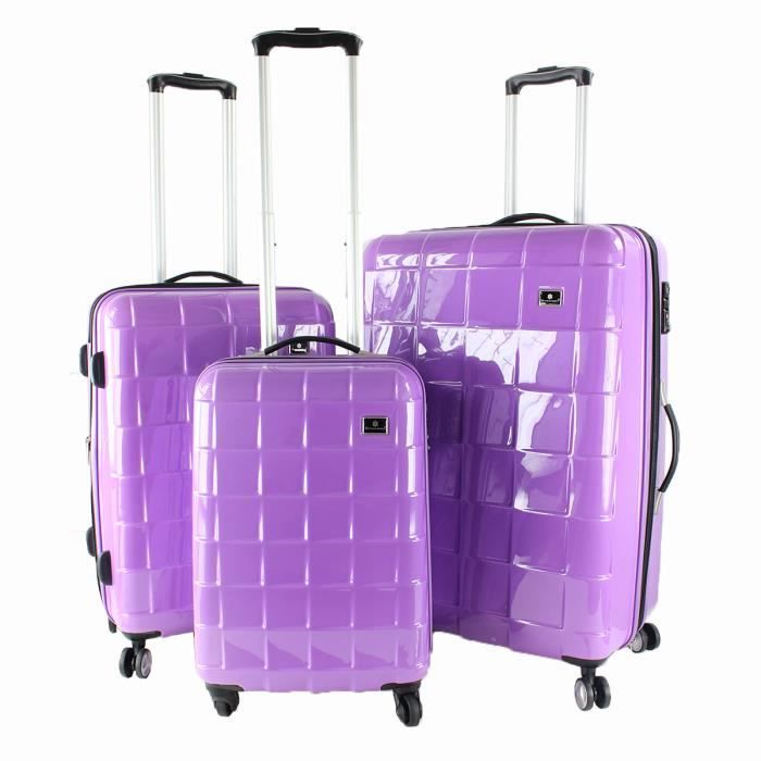 Lot de 3 valises rigides Original Robust Violet 0053|Unique