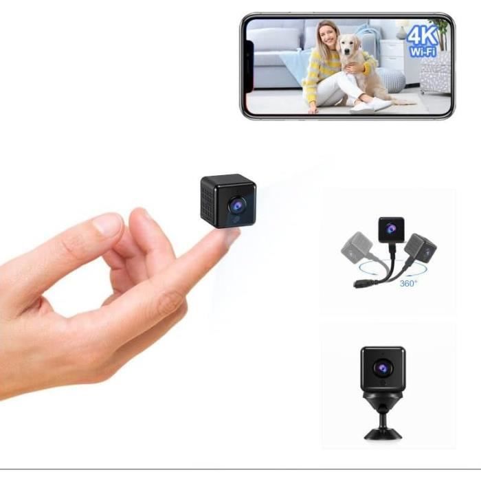 Mini Caméra 4K Hd Mini Caméra De Surveillance Intérieure Mini Caméra De ...