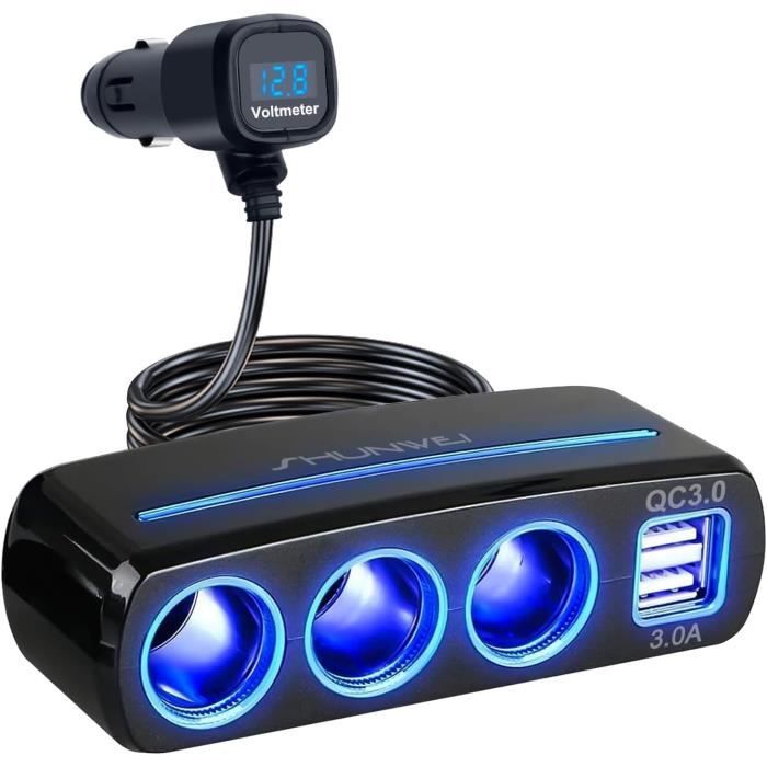 Adaptateur Allume-Cigarette À Charge Rapide, Chargeur De Voiture 120W ...