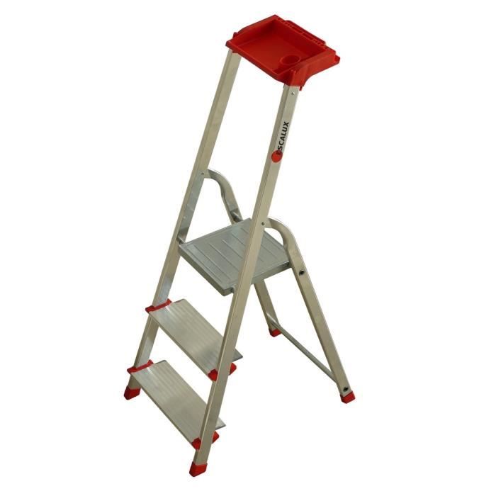 ESCALUX Escabeau 3 marches Confortlux2 avec tablette porte-outils ...