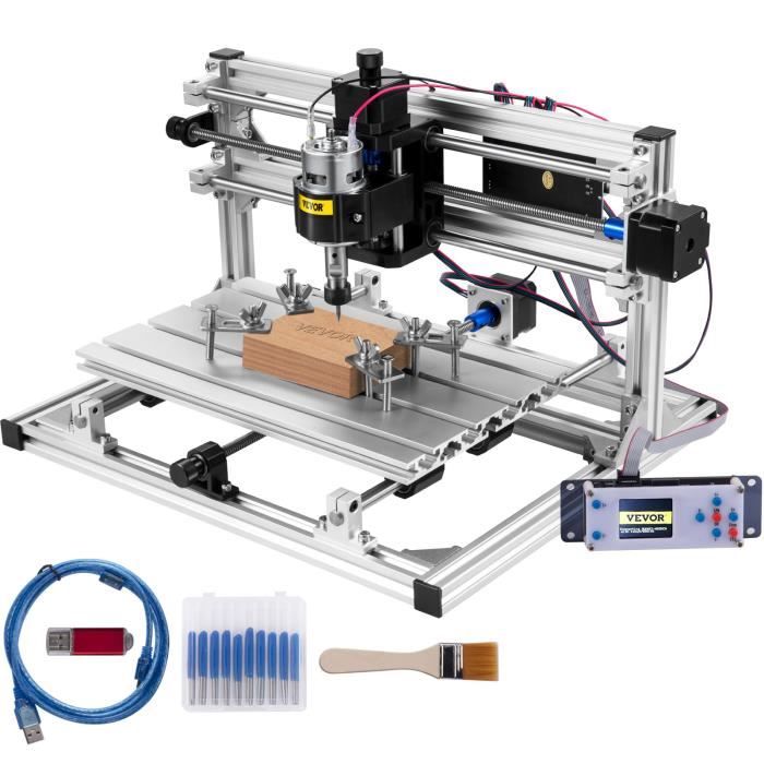 Machine à Graver CNC 3018 - VEVOR - Zone de Travail 300 x 180 x 45 mm ...