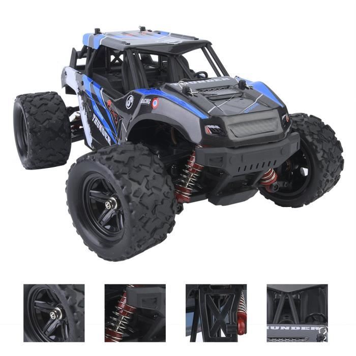 Voiture de course RC VVIKIZY 4x4 1-18 2.4G télécommande (bleu) - roues motrices et protections ...