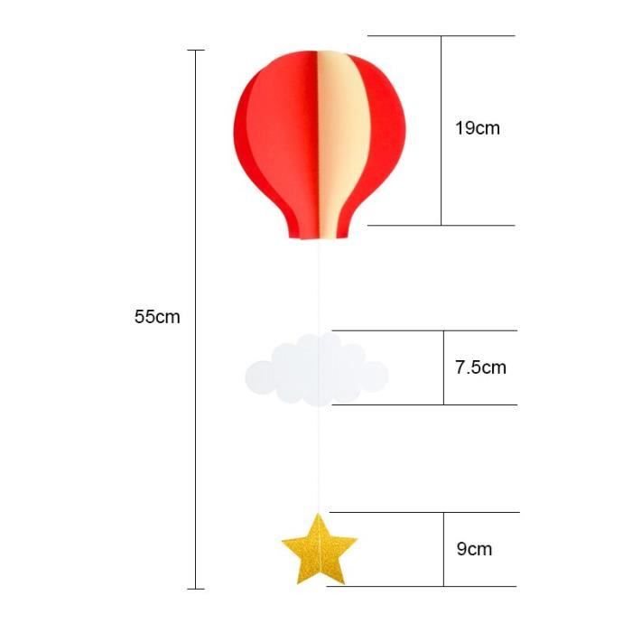 BANDEROLE,Hot Air Balloon 8--Guirlande de ballons à Air chaud en forme ...