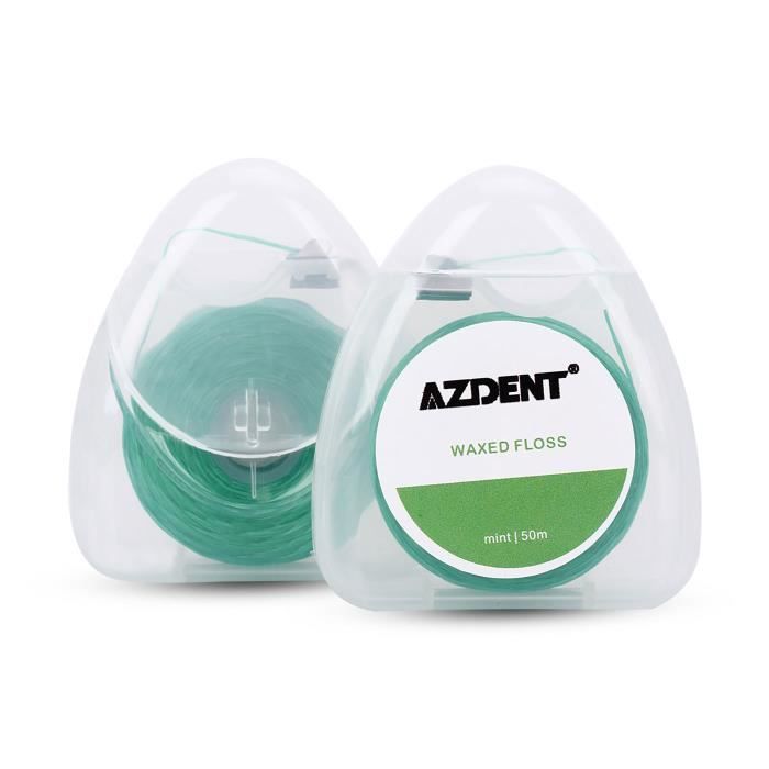FIL DENTAIRE,2 pcs--fil dentaire ciré à la menthe, 50M, bobine intégrée ...