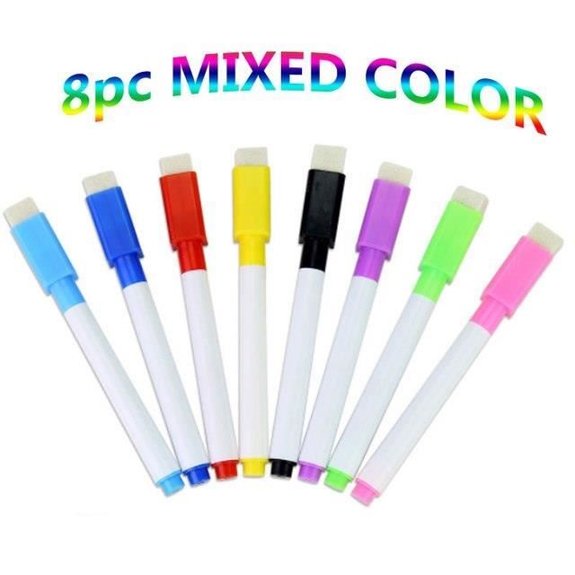 Tableau effaçable,8pc multicolor--Stylo magnétique pour tableau blanc ...