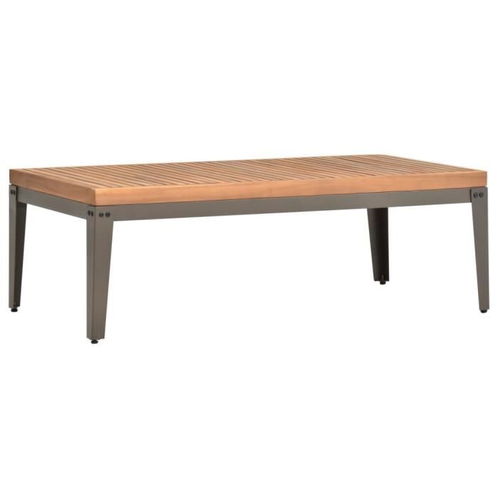 SIB Table basse de jardin 110x55x36 cm Bois solide d'acacia ...