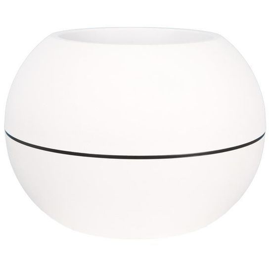 Bac à fleurs rond - RIVIERA - GRANIT BOULE - Plastique - D40 x H28 cm ...