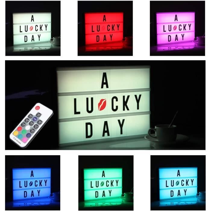 Boîte Enseigne Lumineuse, A4 LED Cinéma Boîte, Lumineuse Light Box avec ...