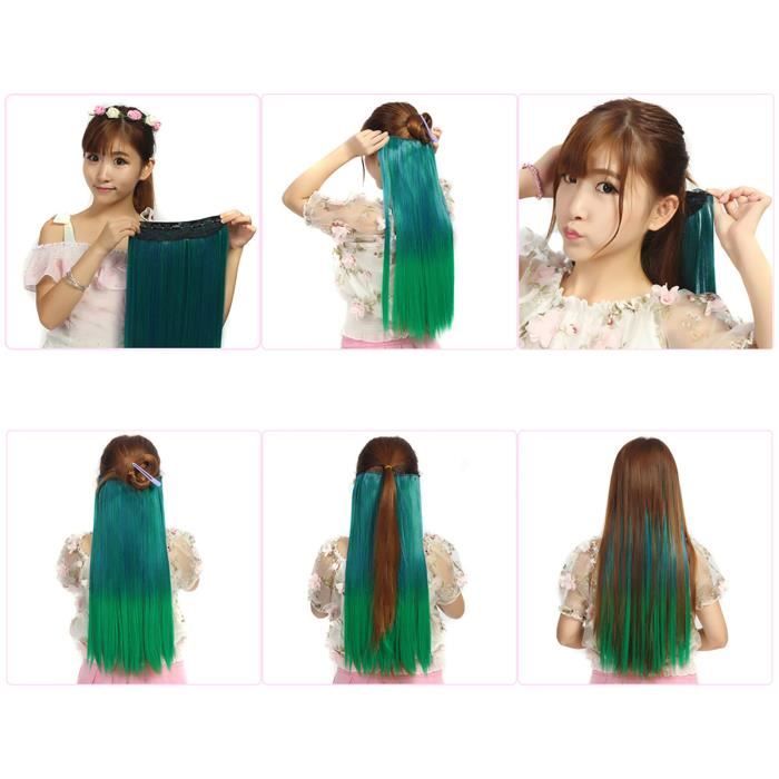 ZHU Postiche droit Extensions de Cheveux Blonds, Postiches 6 Pièces ...