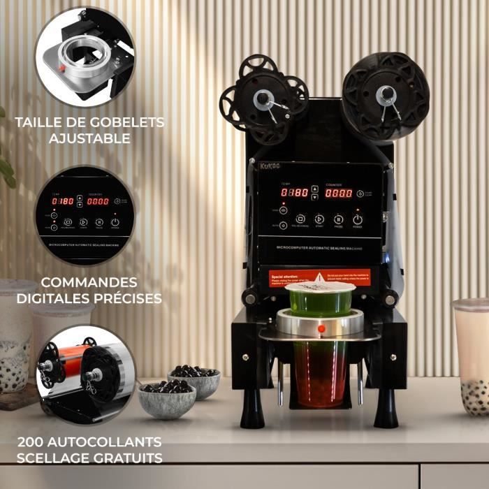 Scelleuse à Gobelets - Inox - 500W - Automatique - 90-95mm - 500-650 ...