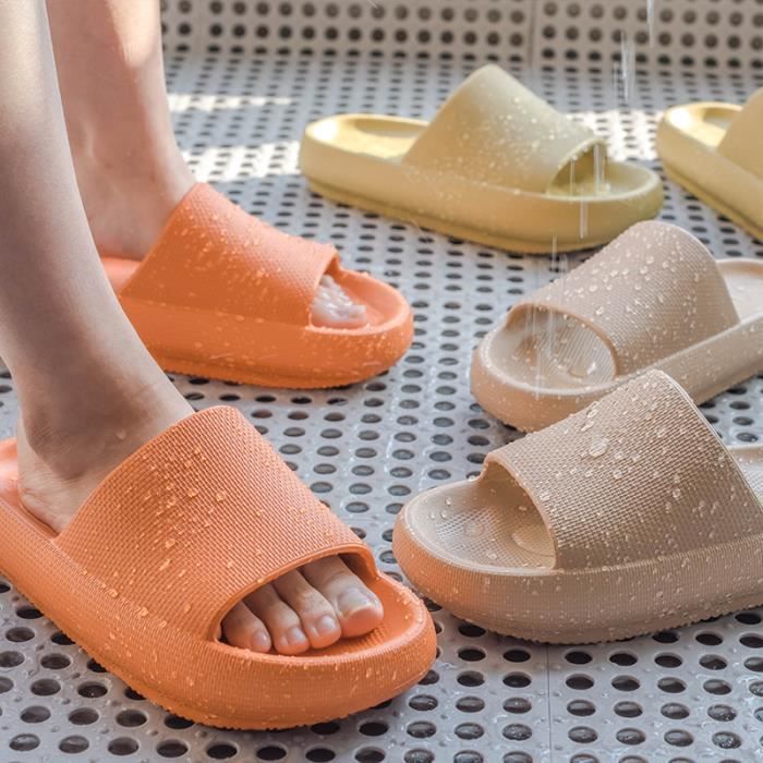 Claquettes - KLAKINOO - Jaune - Ultra confortables - Antidérapantes ...