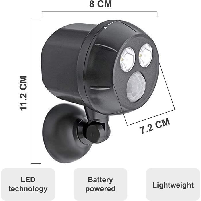 Lampe Detecteur De Mouvement Exterieur, Eclairage Led A Pile ...