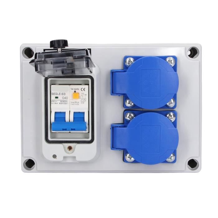 Prise Murale - FDIT - SGKJ-2C - 40A - Double Position - Disjoncteur ...