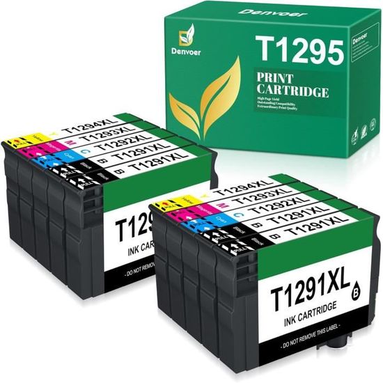 T1295 Compatible pour Epson T1291 T1292 T1293 T1294 Cartouche d'encre ...