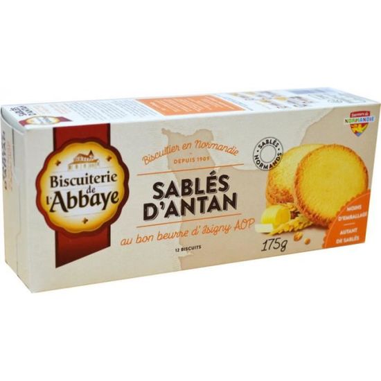L'ABBAYE Biscuits sablés d'Antan Biscuits - Cdiscount Au quotidien